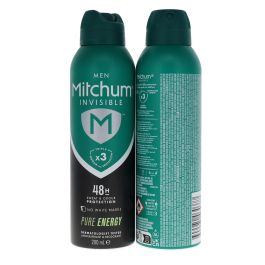 Mitchum Men Triple Odour Protection Invisble 48H Antiperspirant Pure ...